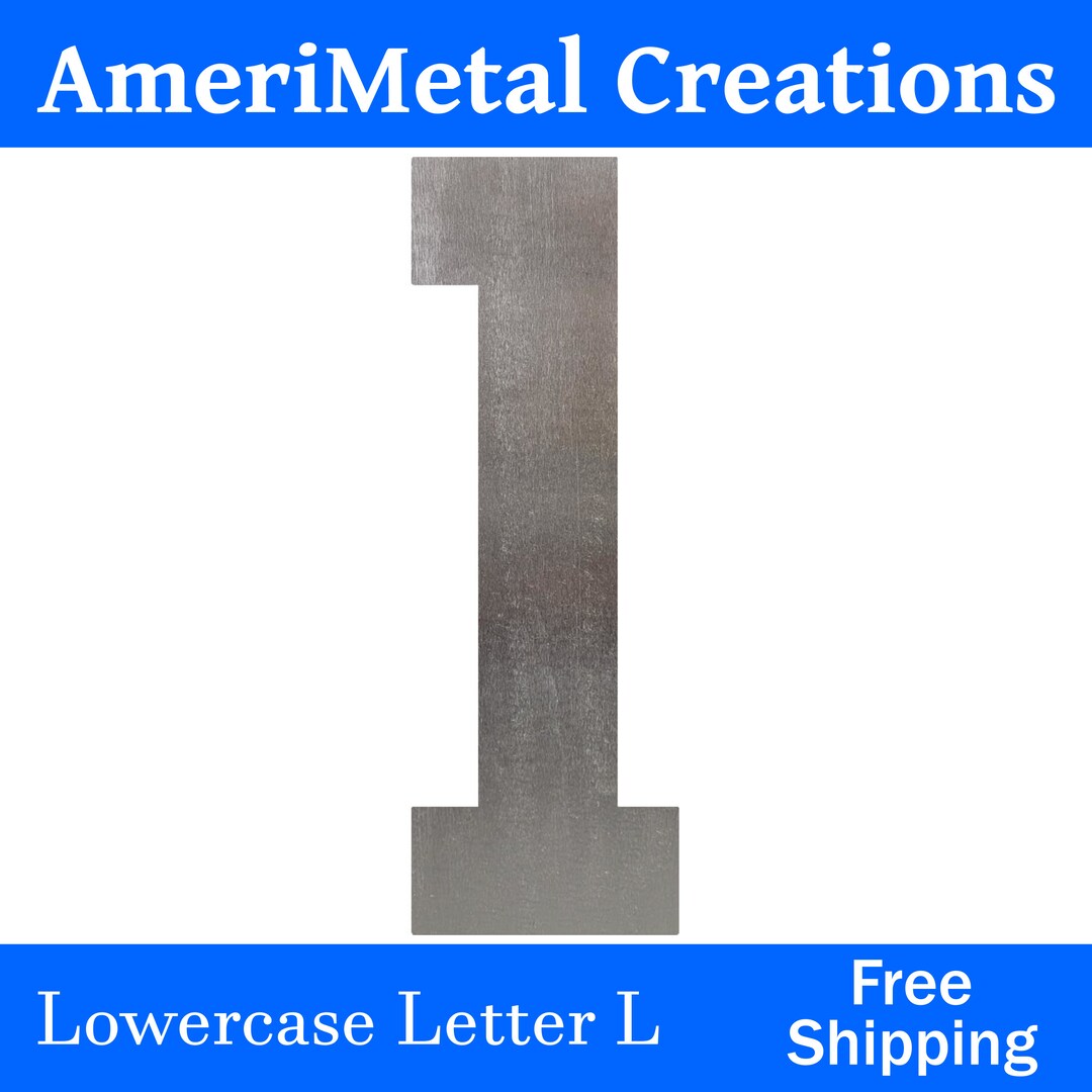 Lowercase Letter L Metal Cutout Shape, Wall Art Decoration for Home ...