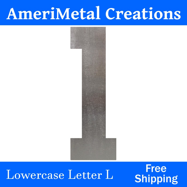Lowercase Letter L Metal Cutout Shape, Wall Art Decoration for Home ...