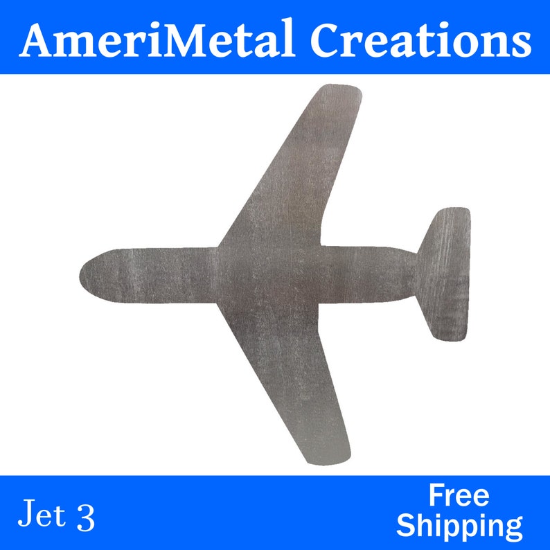 Jet 3 Metal Cutout Shape, Wall Art Decoration for Home, Farmhouse Style ...