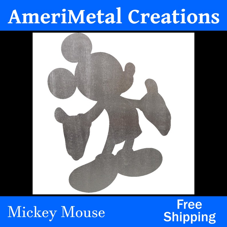 Mickey Mouse Metal Cutout Shape, Wall Art Decoration for Home ...
