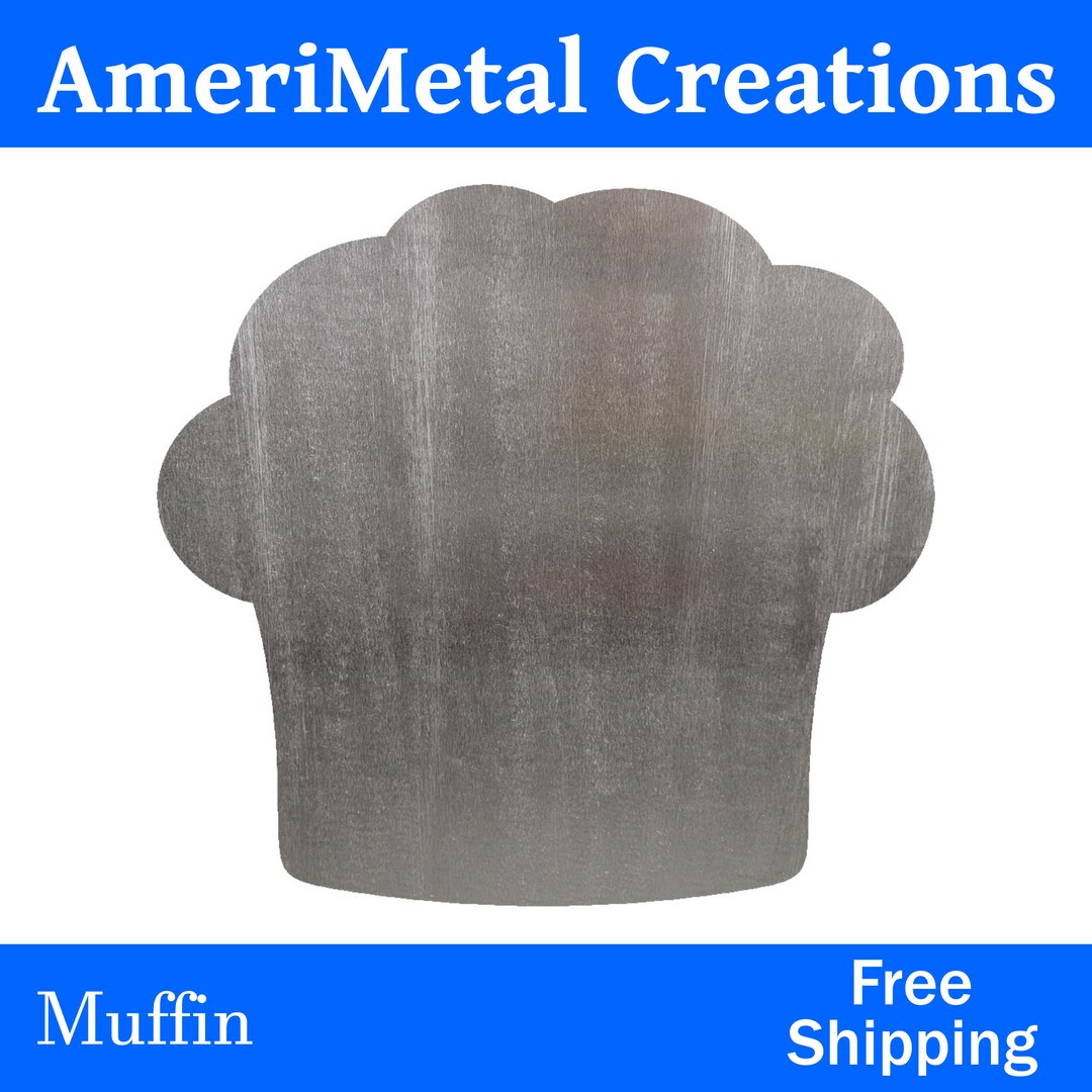 Muffin Metal Cutout Shape, Wall Art Decoration for Home, Farmhouse ...