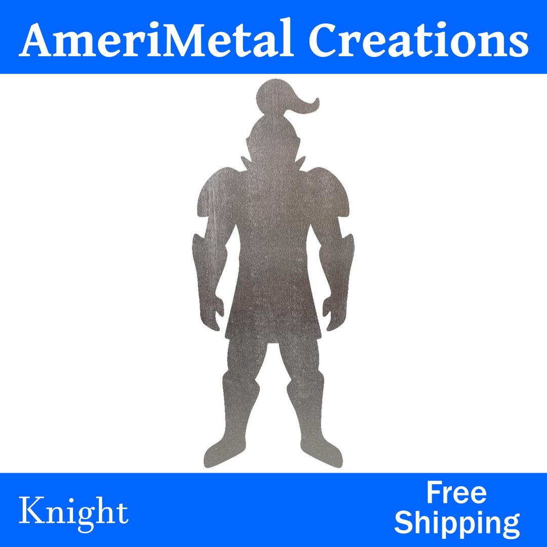 Knight Metal Cutout Shape, Wall Art Decoration for Home, Farmhouse ...