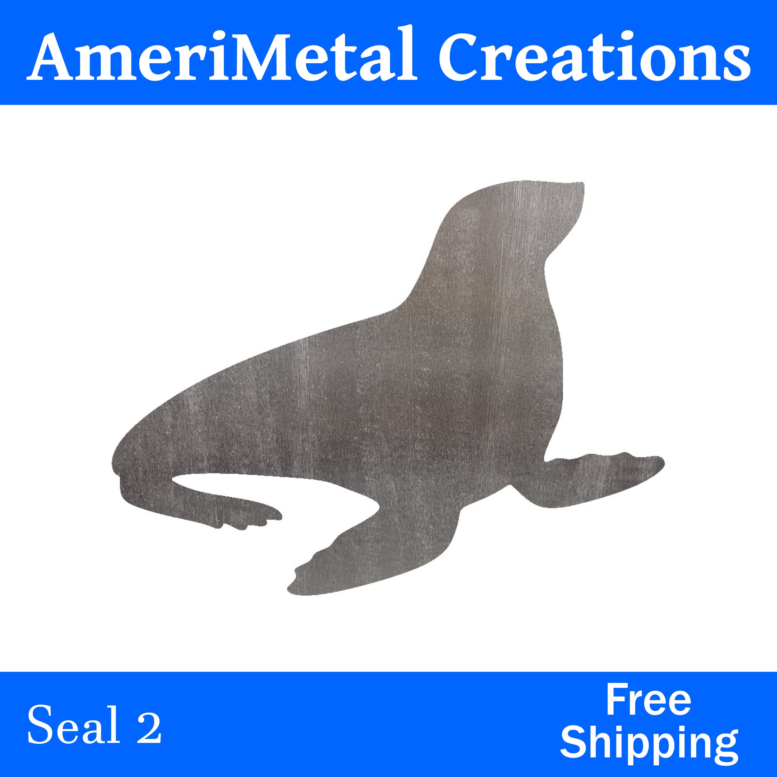 Seal 2 Metal Cutout Shape, Wall Art Decoration for Home, Farmhouse ...