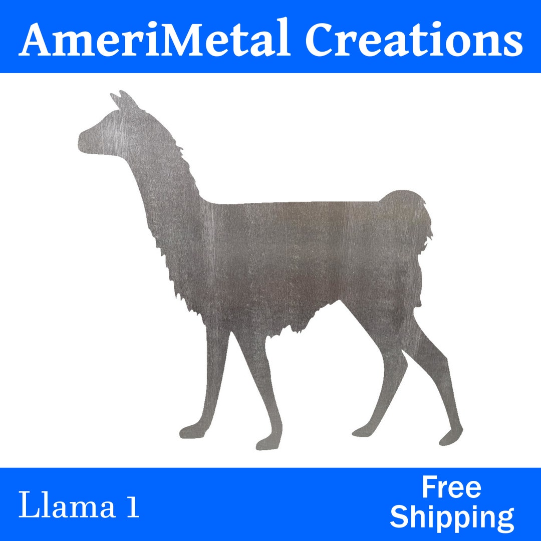 Llama 1 Metal Cutout Shape, Wall Art Decoration for Home, Farmhouse ...