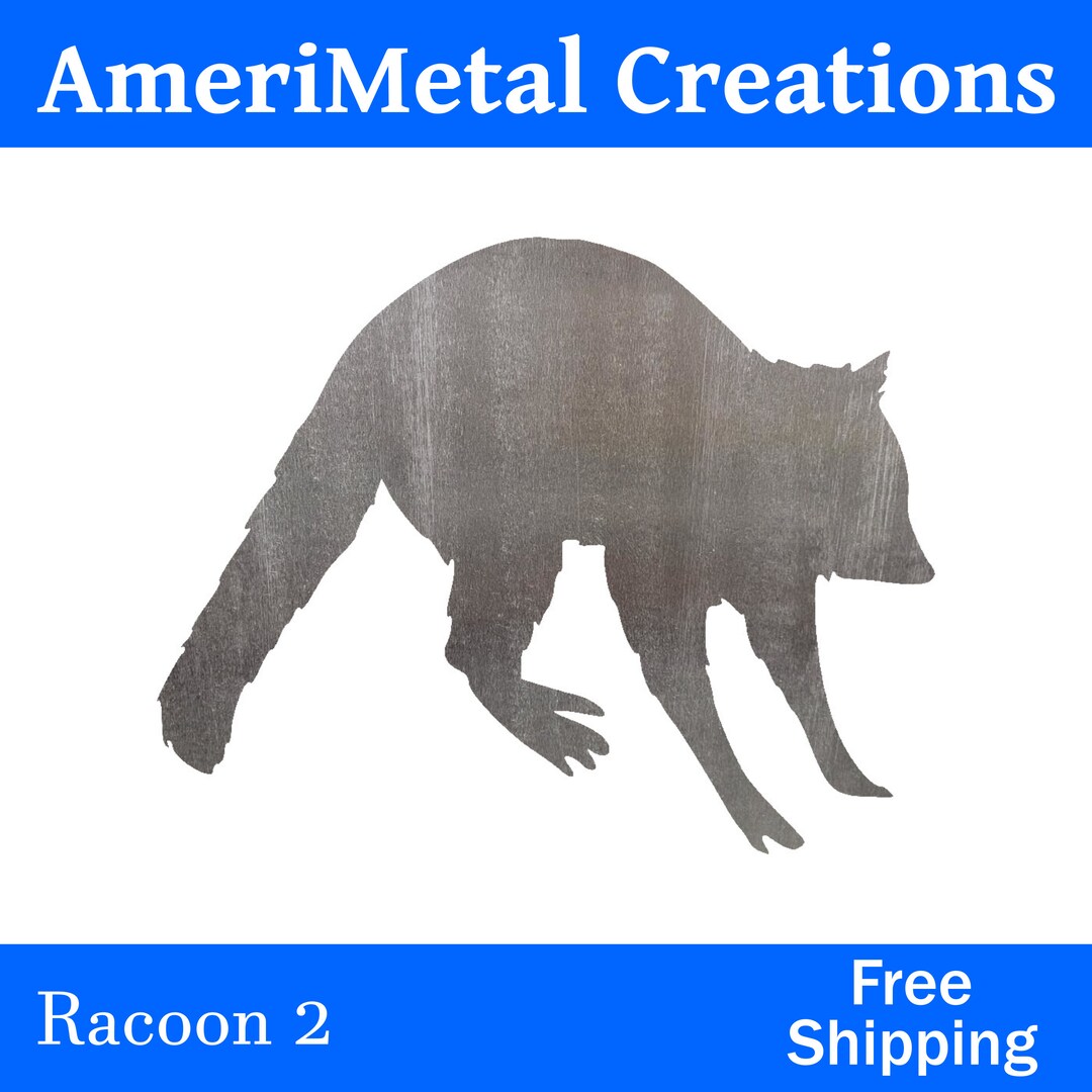 Racoon 2 Metal Cutout Shape, Wall Art Decoration for Home, Farmhouse ...