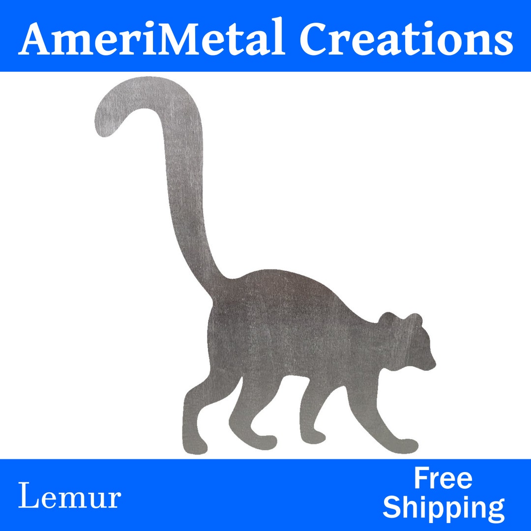 Lemur Metal Cutout Shape, Wall Art Decoration for Home, Farmhouse Style ...