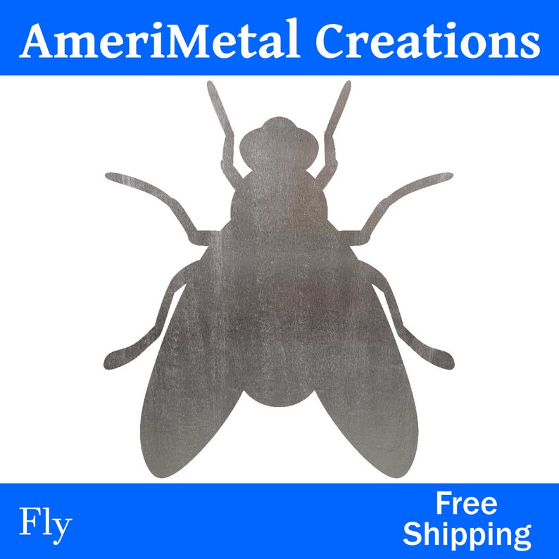 Fly Metal Cutout Shape, Wall Art Decoration for Home, Farmhouse Style ...