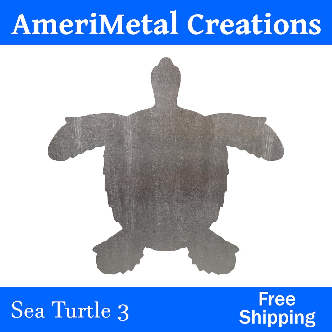 Sea Turtle 3 Metal Cutout Shape, Wall Art Decoration for Home ...