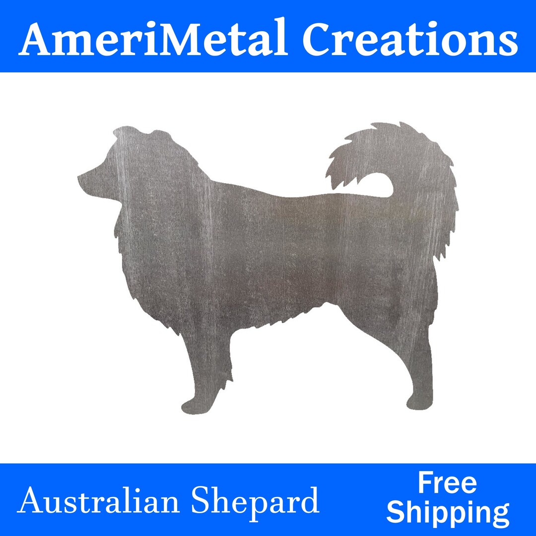 Australian Shepard Metal Cutout Shape, Wall Art Decoration for Home ...