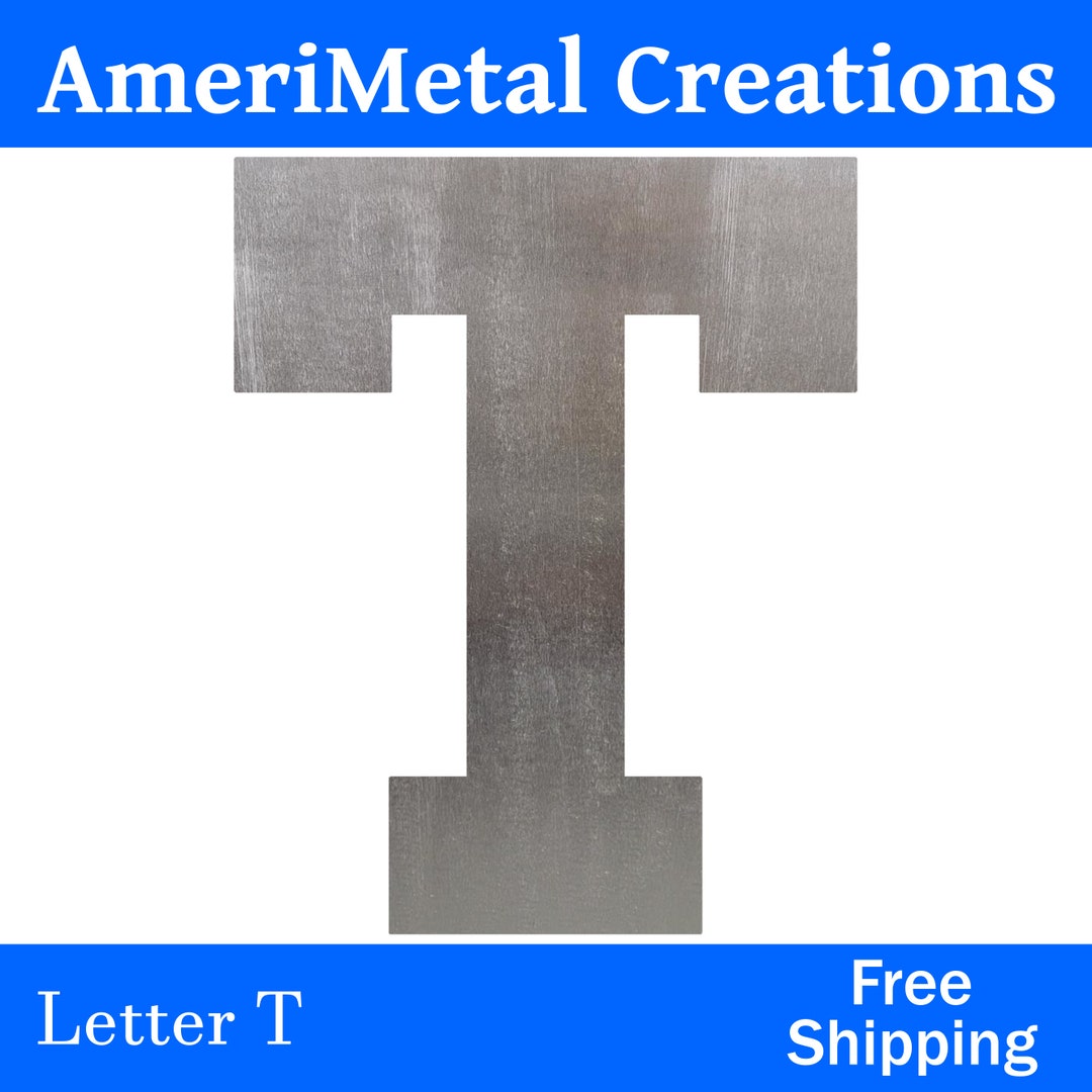Letter T Metal Cutout Shape, Wall Art Decoration for Home, Farmhouse ...