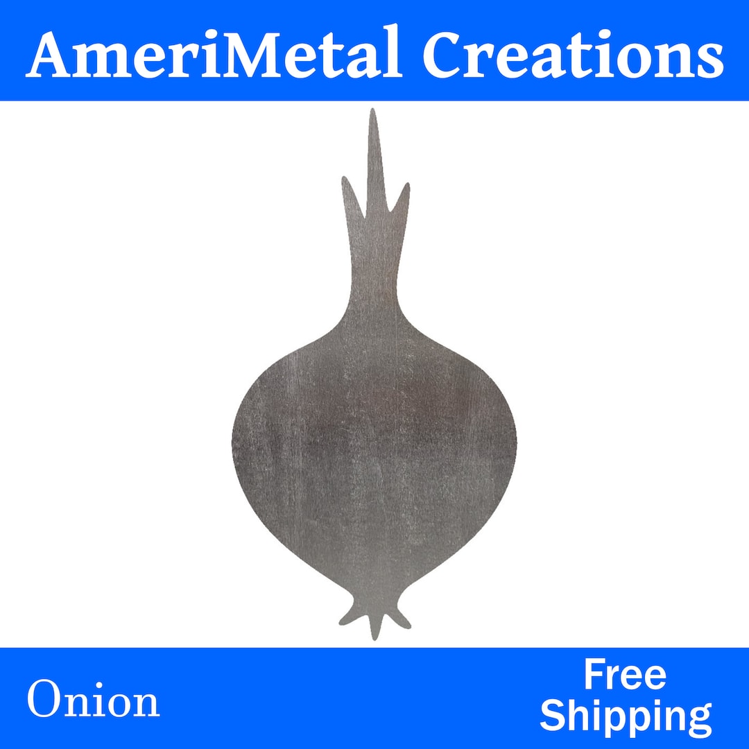 Onion Metal Cutout Shape, Wall Art Decoration for Home, Farmhouse Style ...