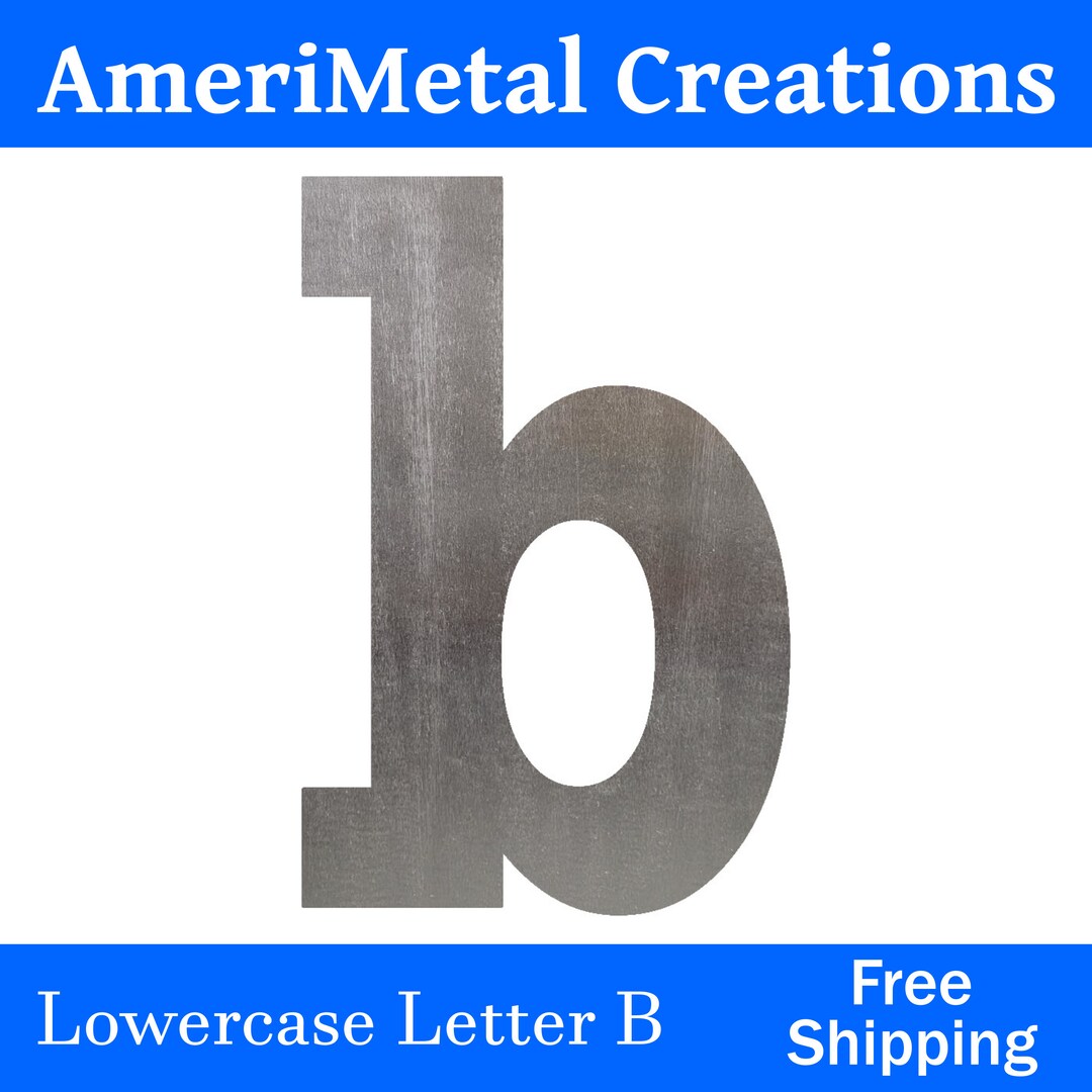 Lowercase Letter B Metal Cutout Shape, Wall Art Decoration for Home ...