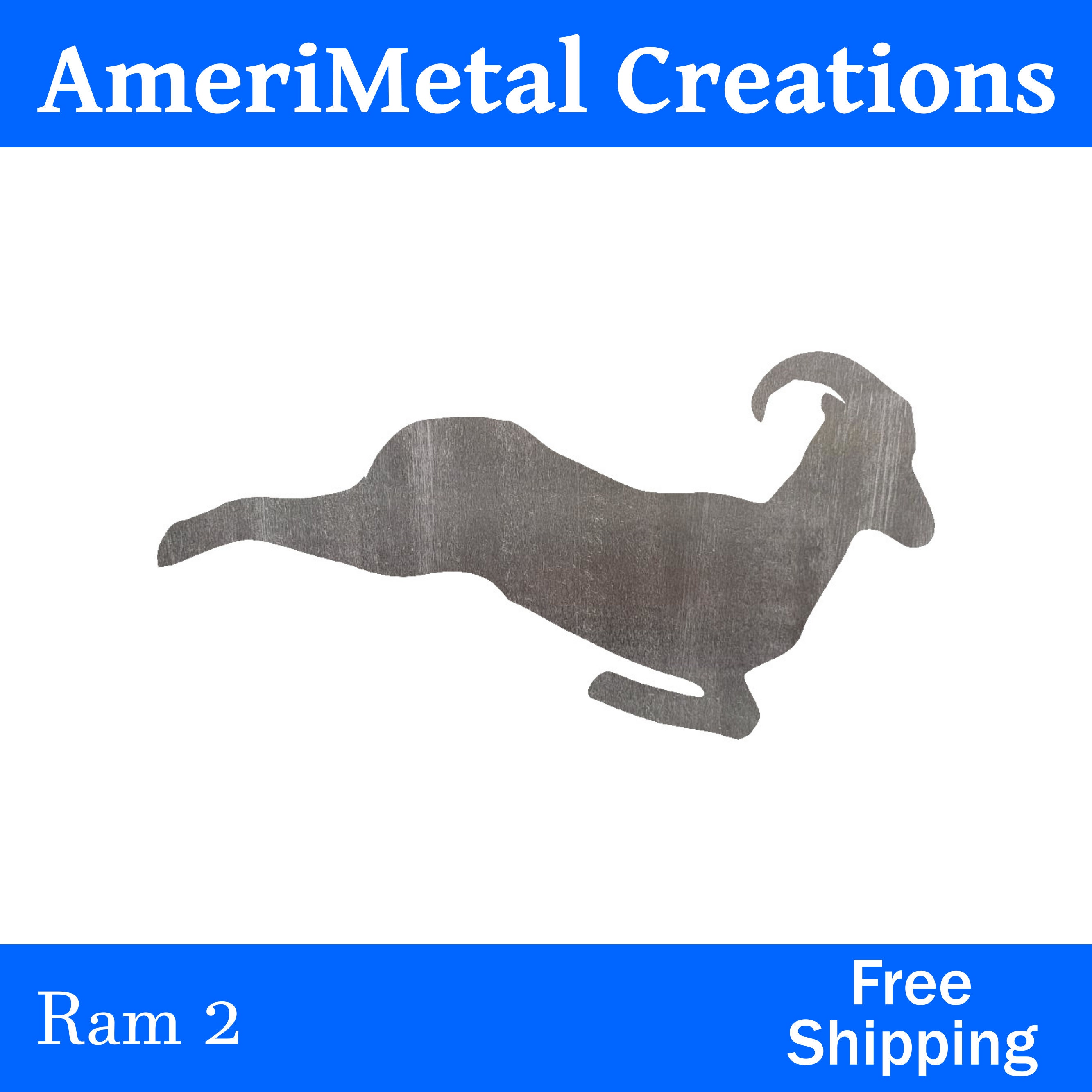 Ram 2 Metal Cutout Shape, Wall Art Decoration for Home, Farmhouse Style ...