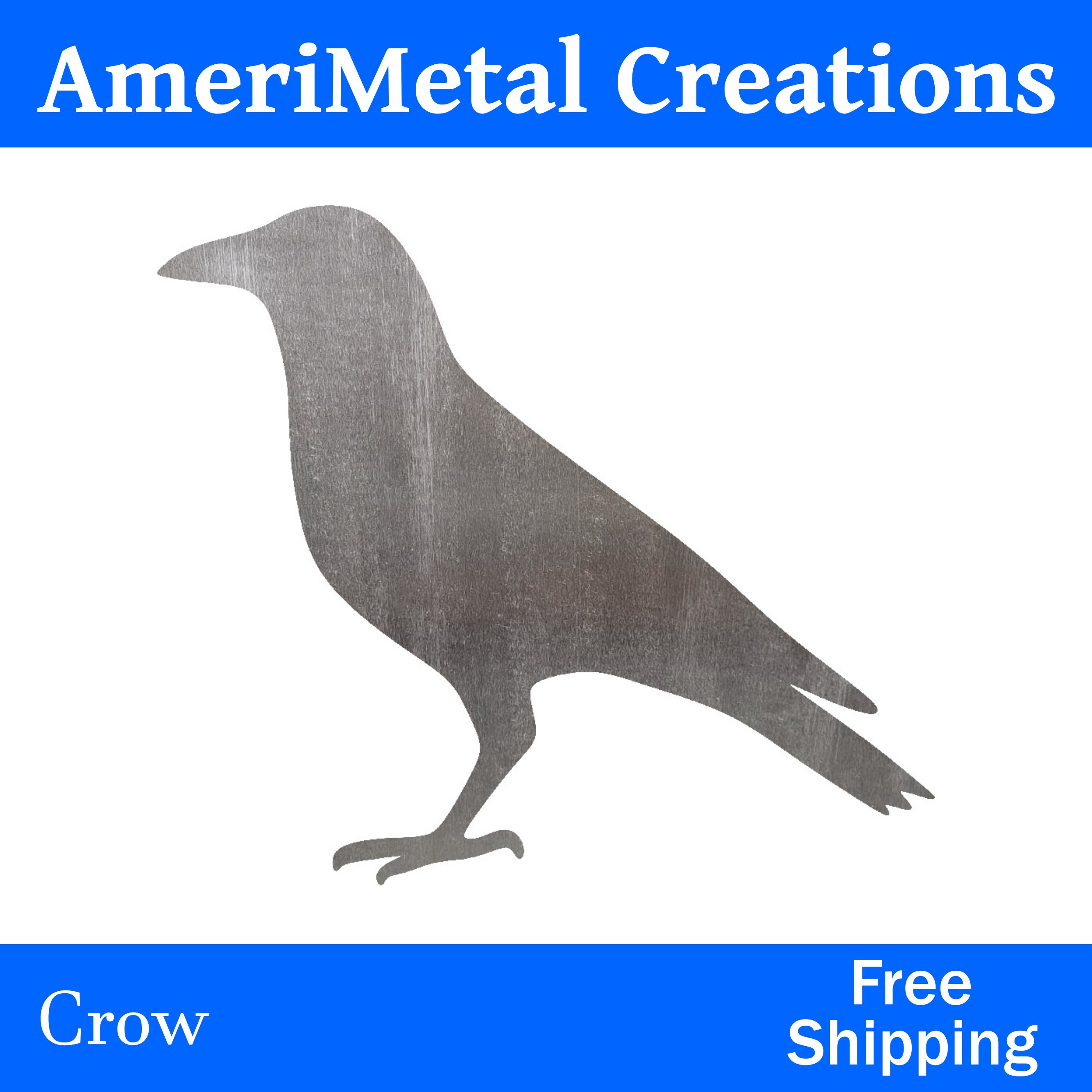 Crow Metal Cutout Shape, Wall Art Decoration for Home, Farmhouse Style ...