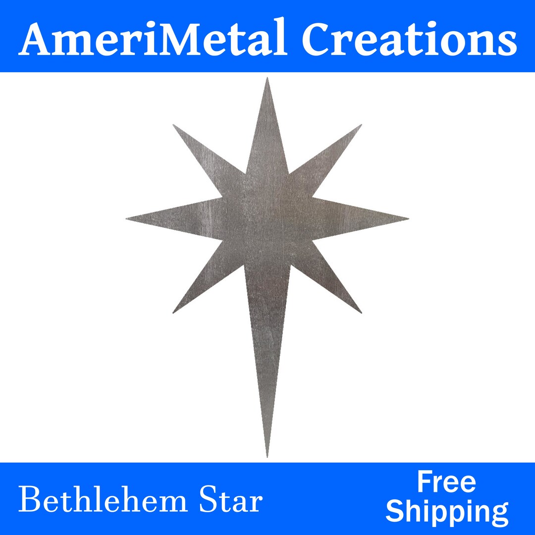 Bethlehem Star Metal Cutout Shape, Wall Art Decoration for Home ...