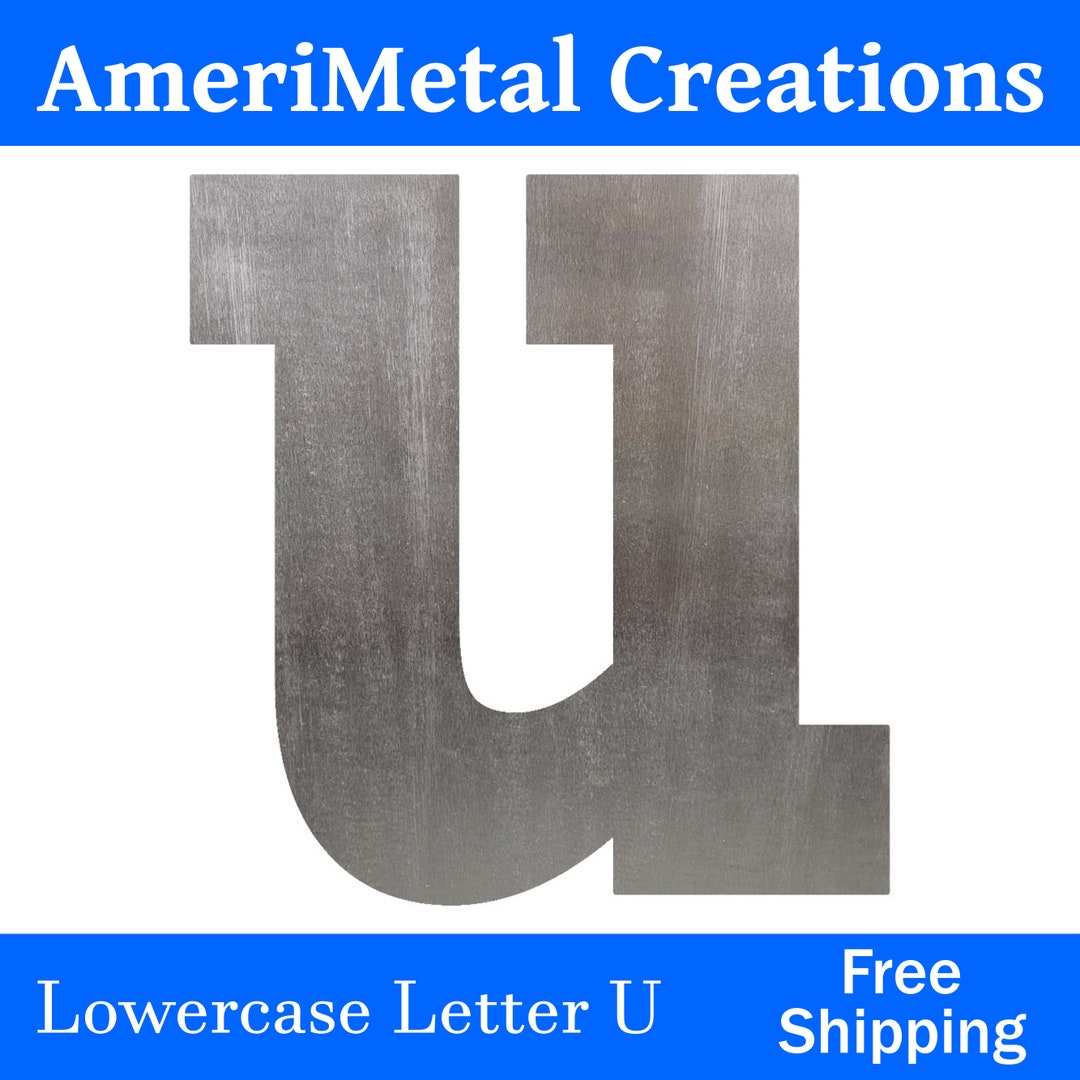 Lowercase Letter U Metal Cutout Shape, Wall Art Decoration for Home ...