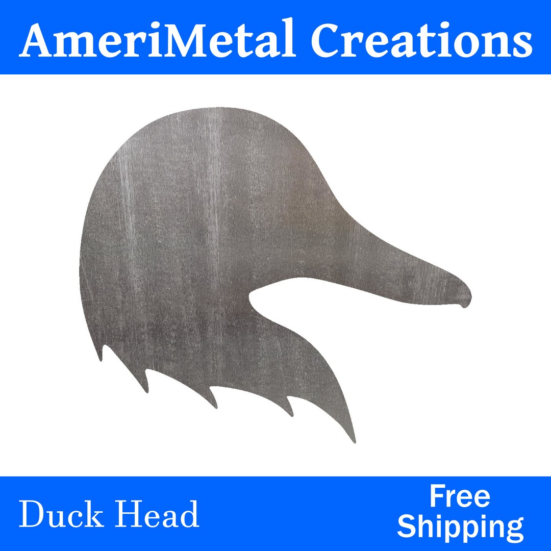 Duck Head Metal Cutout Shape, Wall Art Decoration for Home, Farmhouse ...