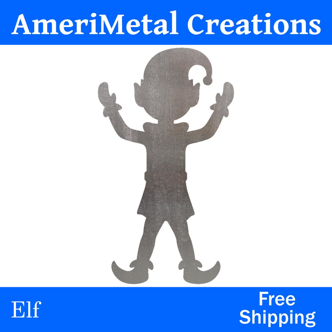 Elf Metal Cutout Shape, Wall Art Decoration for Home, Farmhouse Style ...