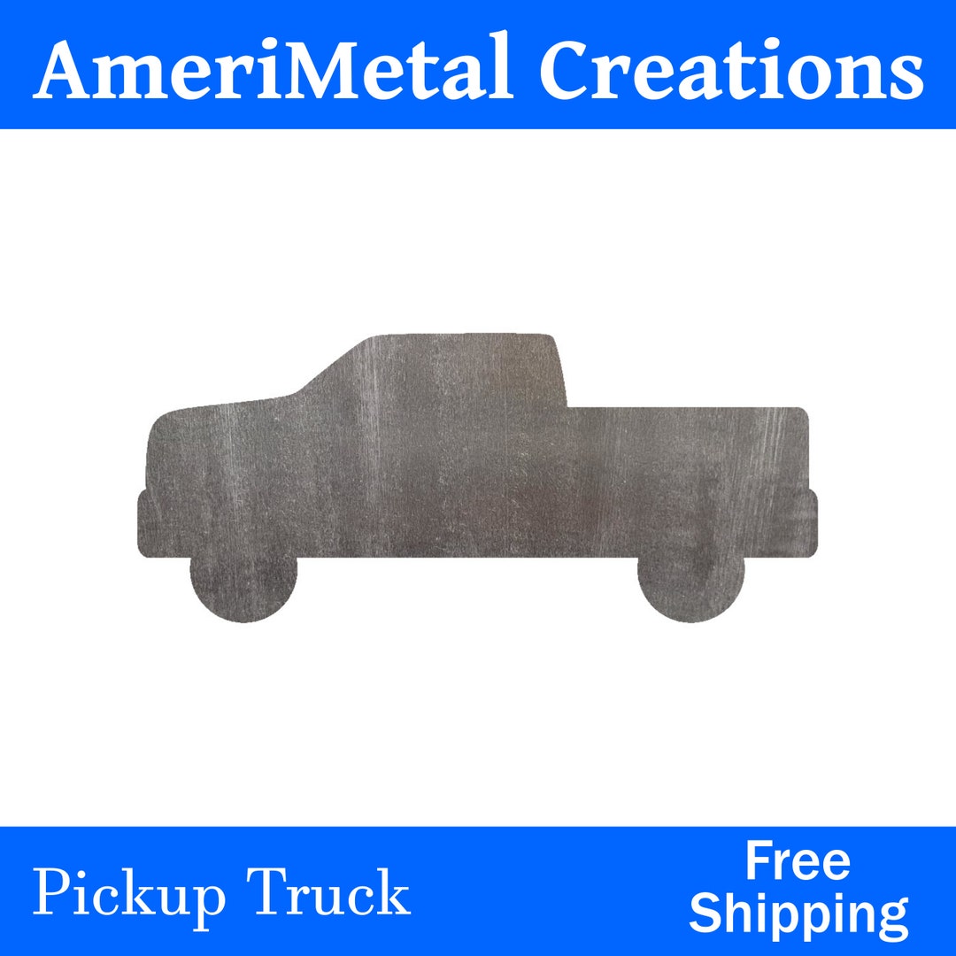 Pickup Truck Metal Cutout Shape, Wall Art Decoration for Home ...