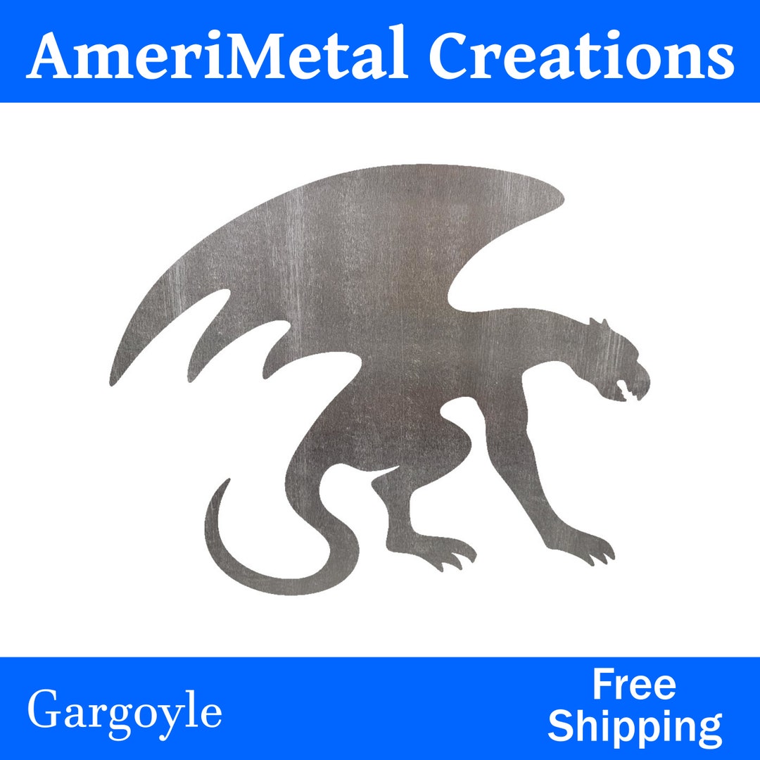 Gargoyle Metal Cutout Shape, Wall Art Decoration for Home, Farmhouse ...