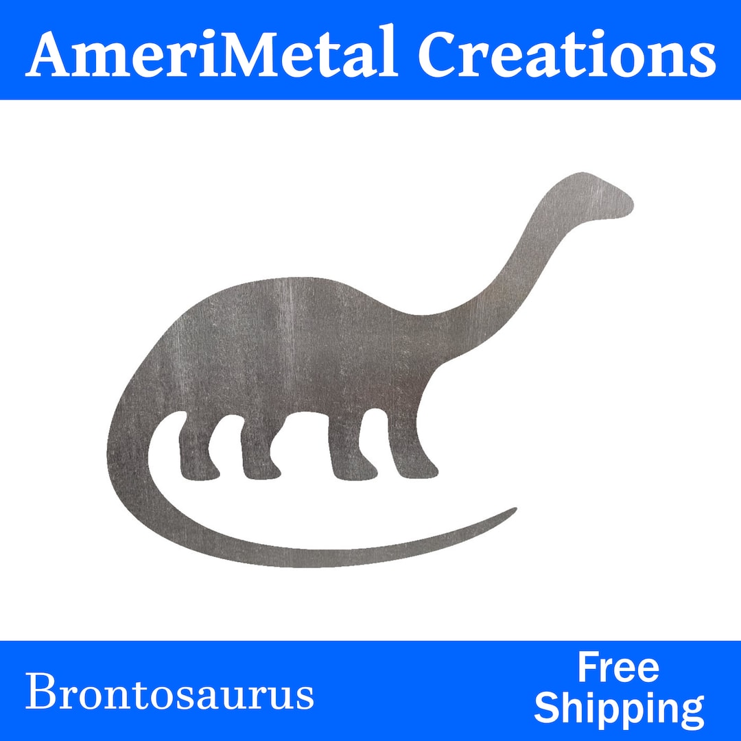 Brontosaurus Metal Cutout Shape, Wall Art Decoration for Home ...