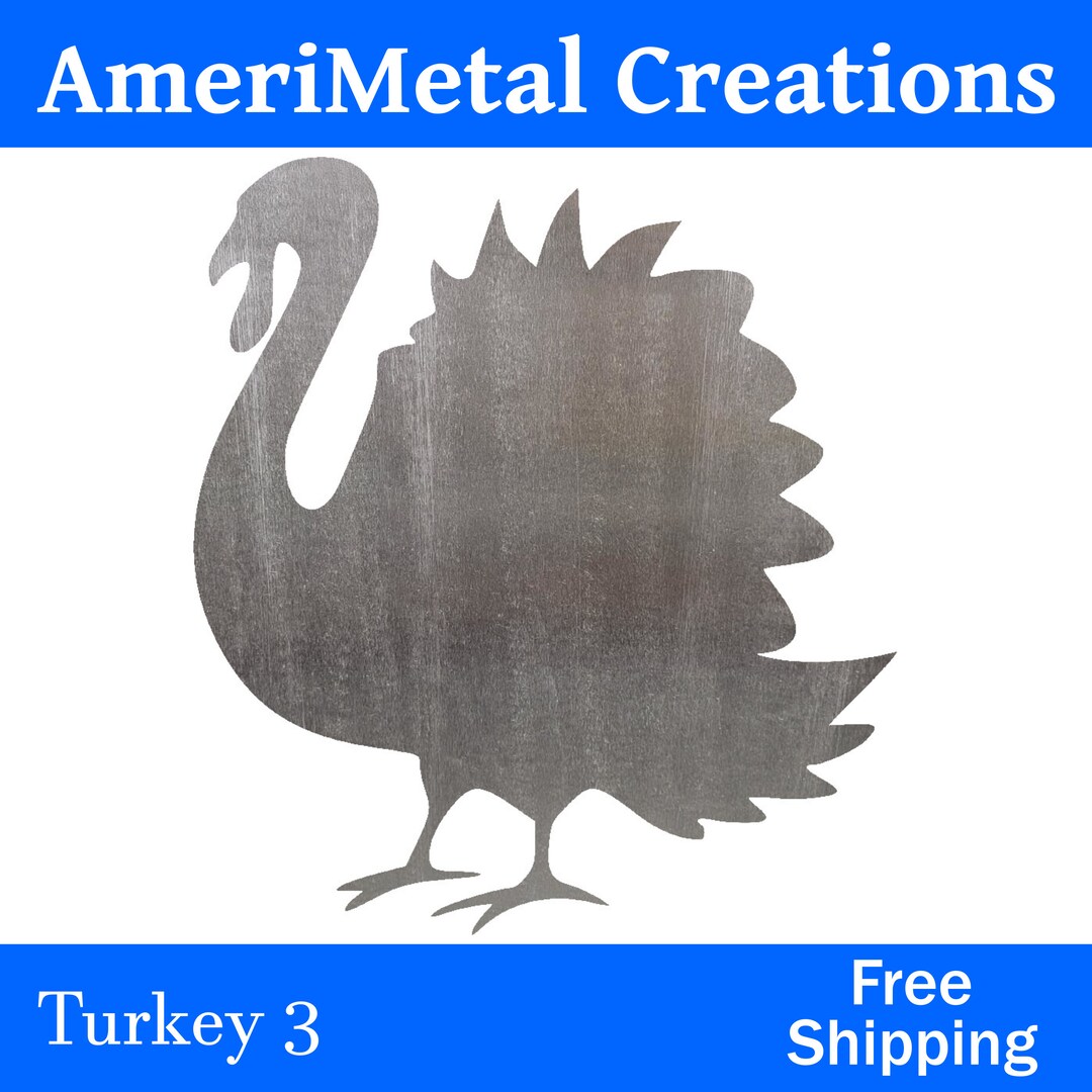 Turkey 3 Metal Cutout Shape, Wall Art Decoration for Home, Farmhouse ...