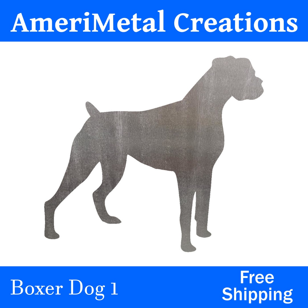 Boxer Dog 1 Metal Cutout Shape, Wall Art Decoration for Home, Farmhouse ...