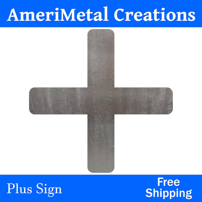 Plus Sign Metal Cutout Shape, Wall Art Decoration for Home, Farmhouse ...
