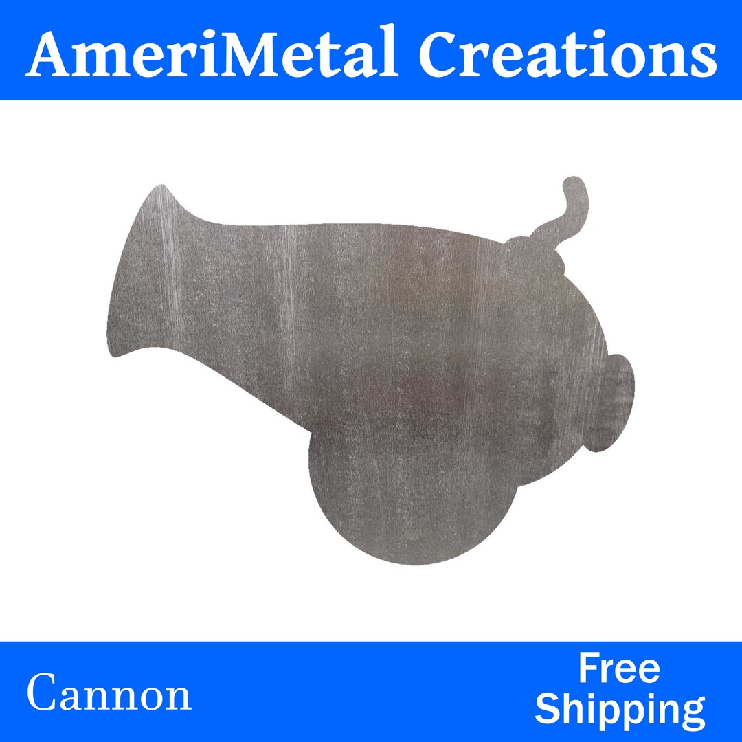 Cannon Metal Cutout Shape, Wall Art Decoration for Home, Farmhouse ...
