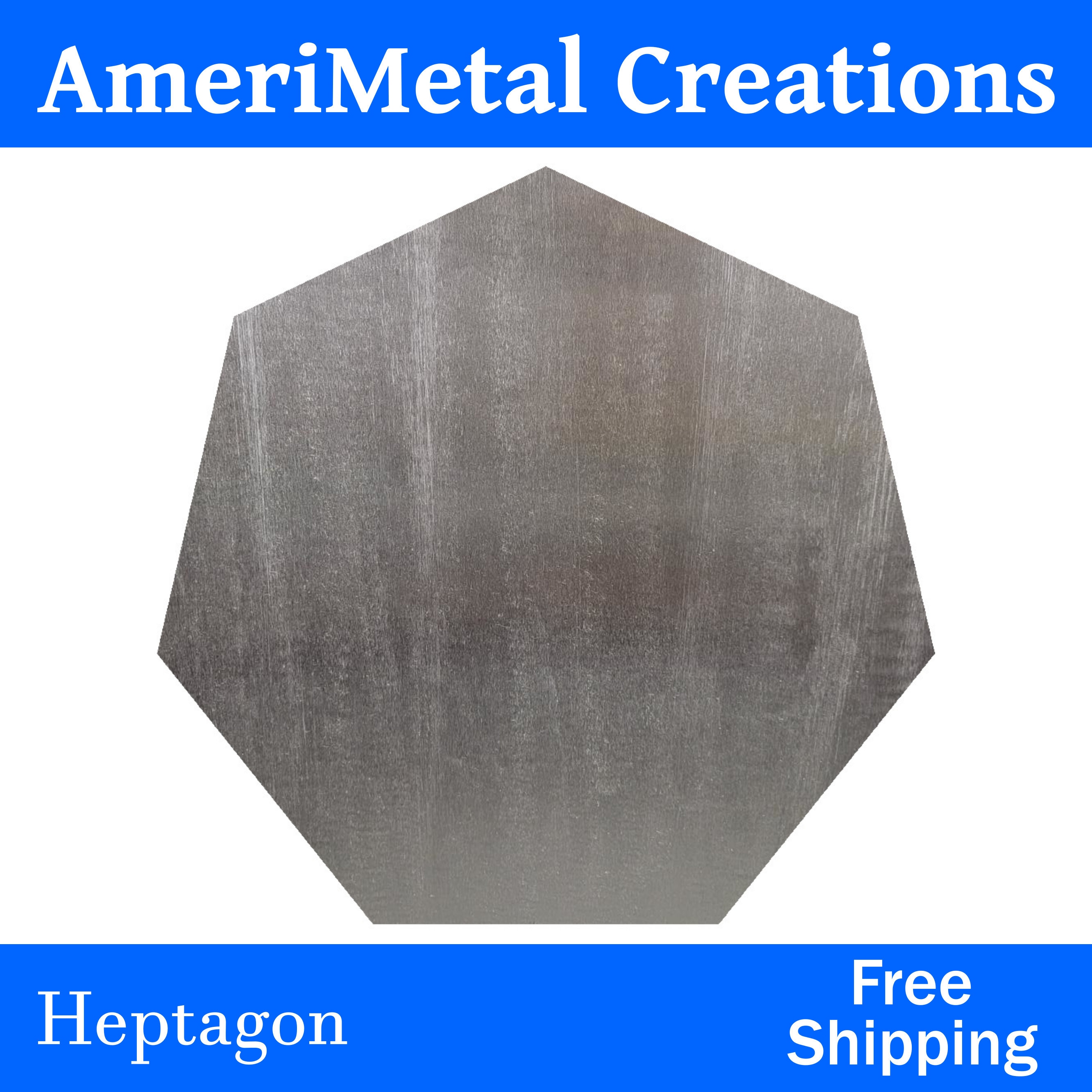 Heptagon Metal Cutout Shape, Wall Art Decoration for Home, Farmhouse ...