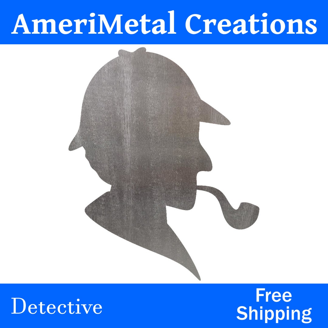 Detective Metal Cutout Shape, Wall Art Decoration for Home, Farmhouse ...