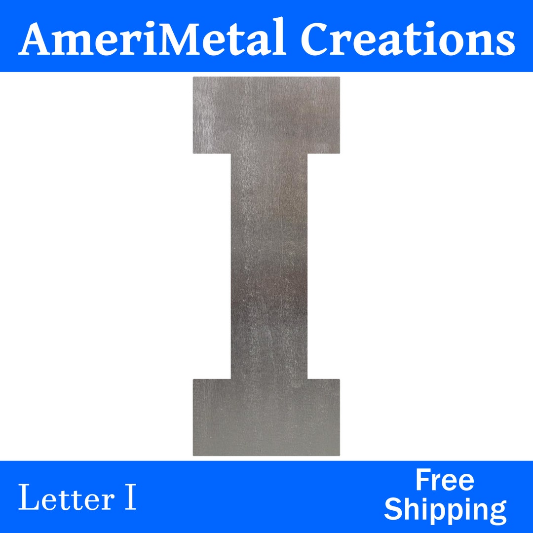 Letter I Metal Cutout Shape, Wall Art Decoration for Home, Farmhouse ...