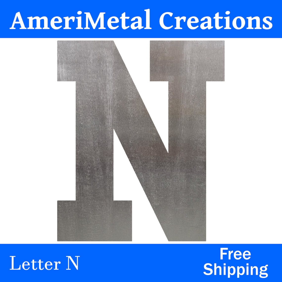 Letter N Metal Cutout Shape, Wall Art Decoration for Home, Farmhouse ...