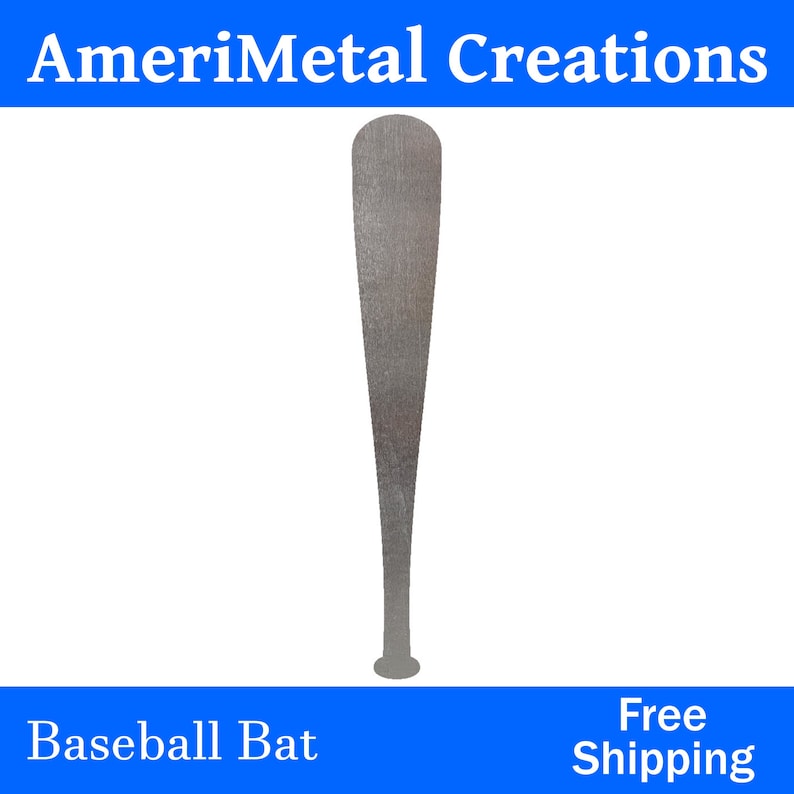 Baseball Bat Metal Cutout Shape, Wall Art Decoration for Home ...