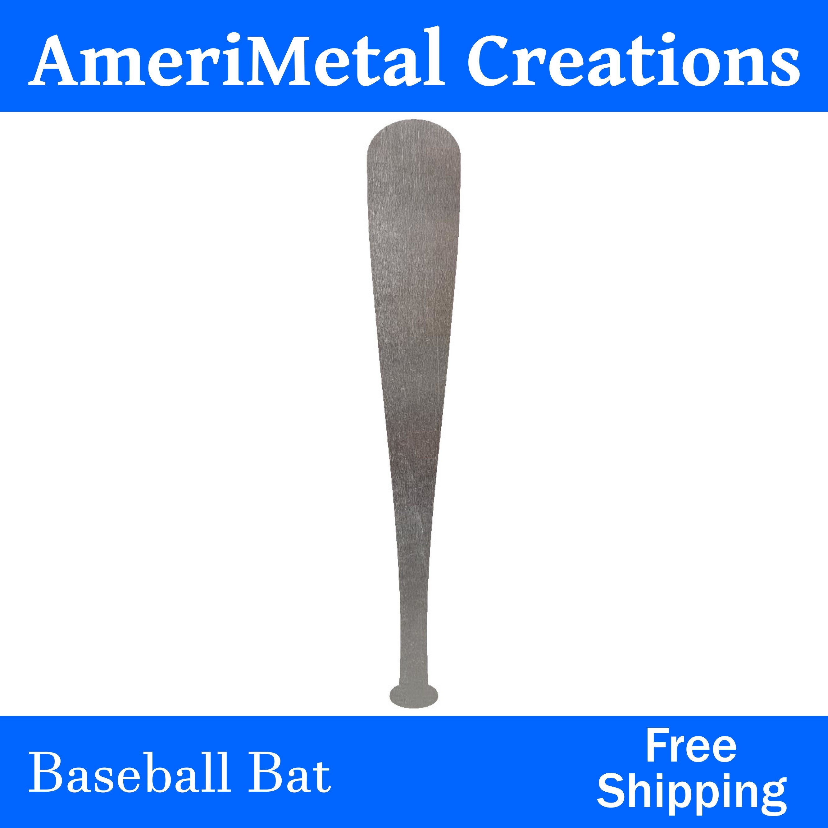 Baseball Bat Metal Cutout Shape, Wall Art Decoration for Home ...