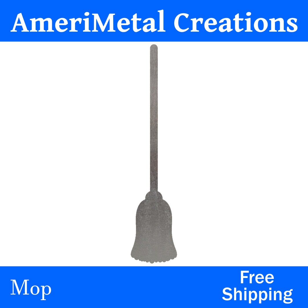 Mop Metal Cutout Shape, Wall Art Decoration for Home, Farmhouse Style ...