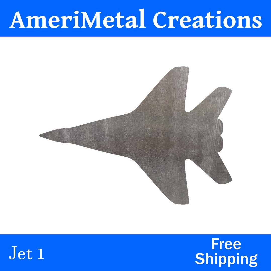 Jet 1 Metal Cutout Shape, Wall Art Decoration for Home, Farmhouse Style ...