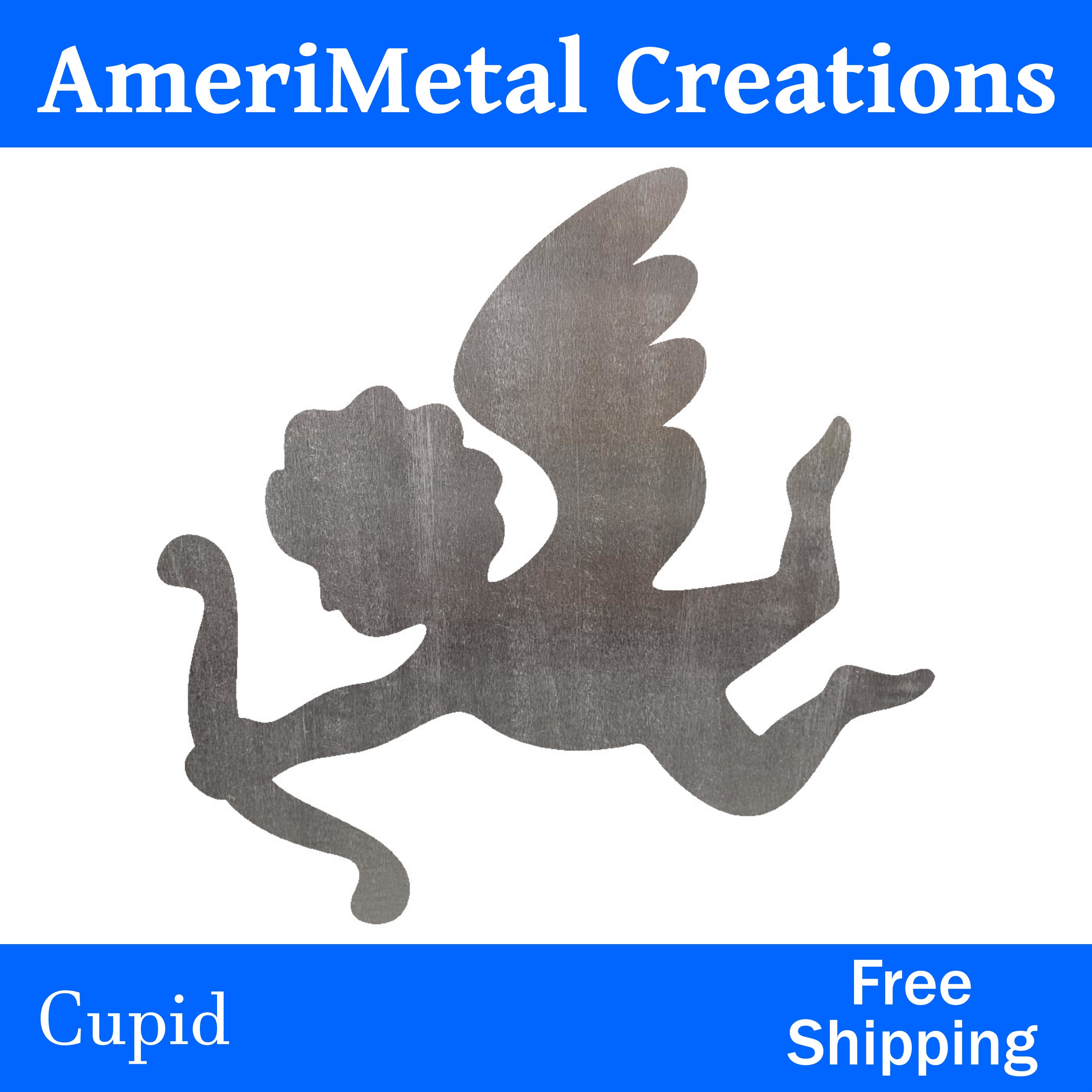 Cupid Metal Cutout Shape, Wall Art Decoration for Home, Farmhouse Style ...