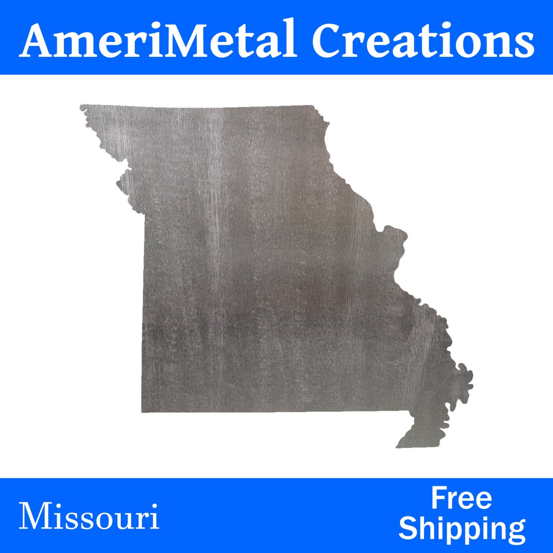 Missouri Metal Cutout Shape, Wall Art Decoration for Home, Farmhouse ...