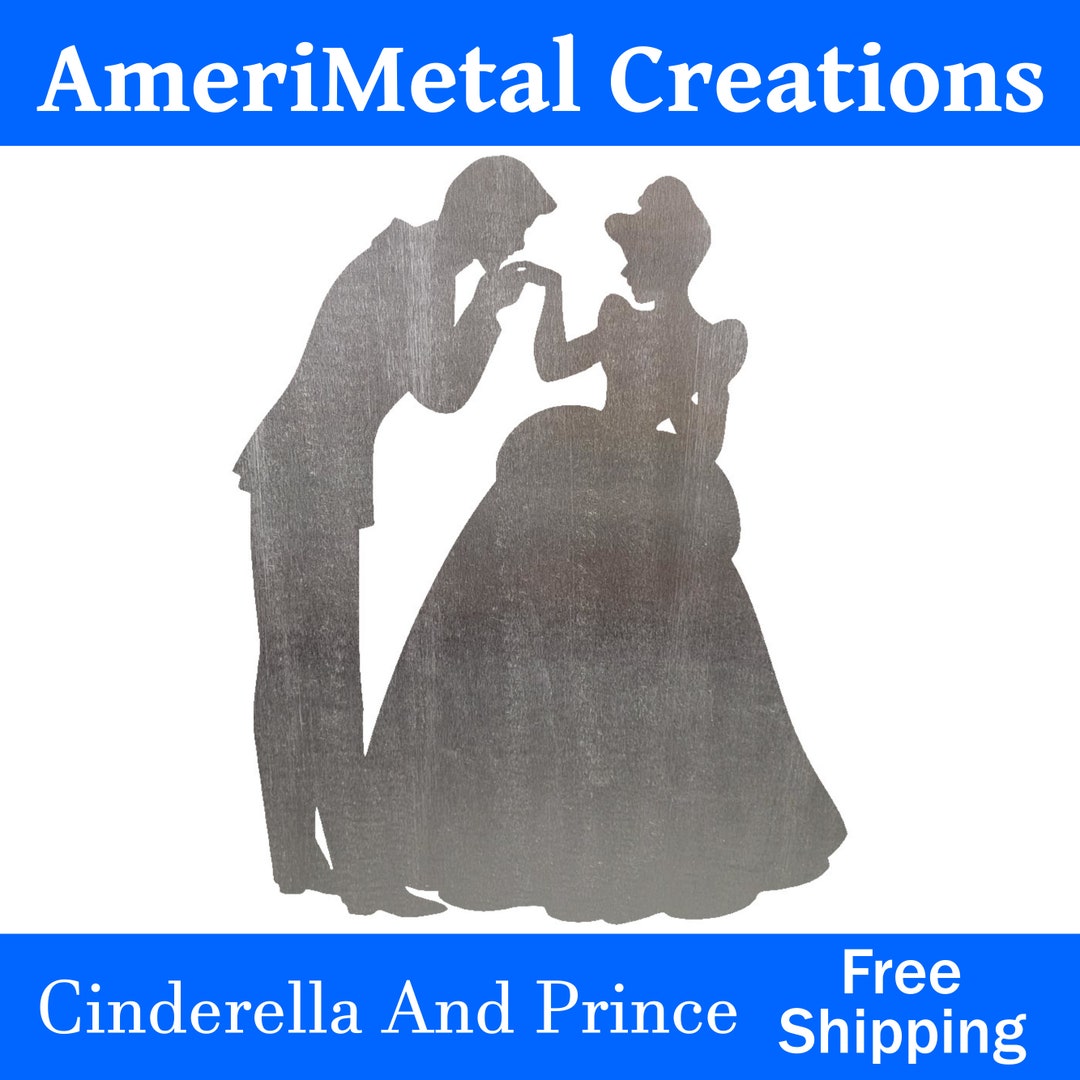 Cinderella and Prince Metal Cutout Shape, Wall Art Decoration for Home ...