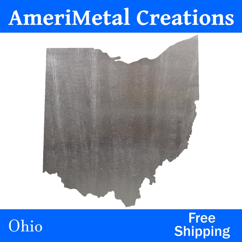 Ohio Metal Cutout Shape, Wall Art Decoration for Home, Farmhouse Style ...