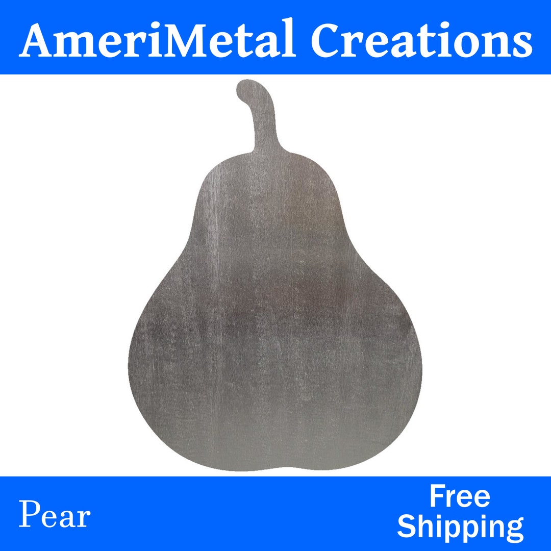 Pear Metal Cutout Shape, Wall Art Decoration for Home, Farmhouse Style ...