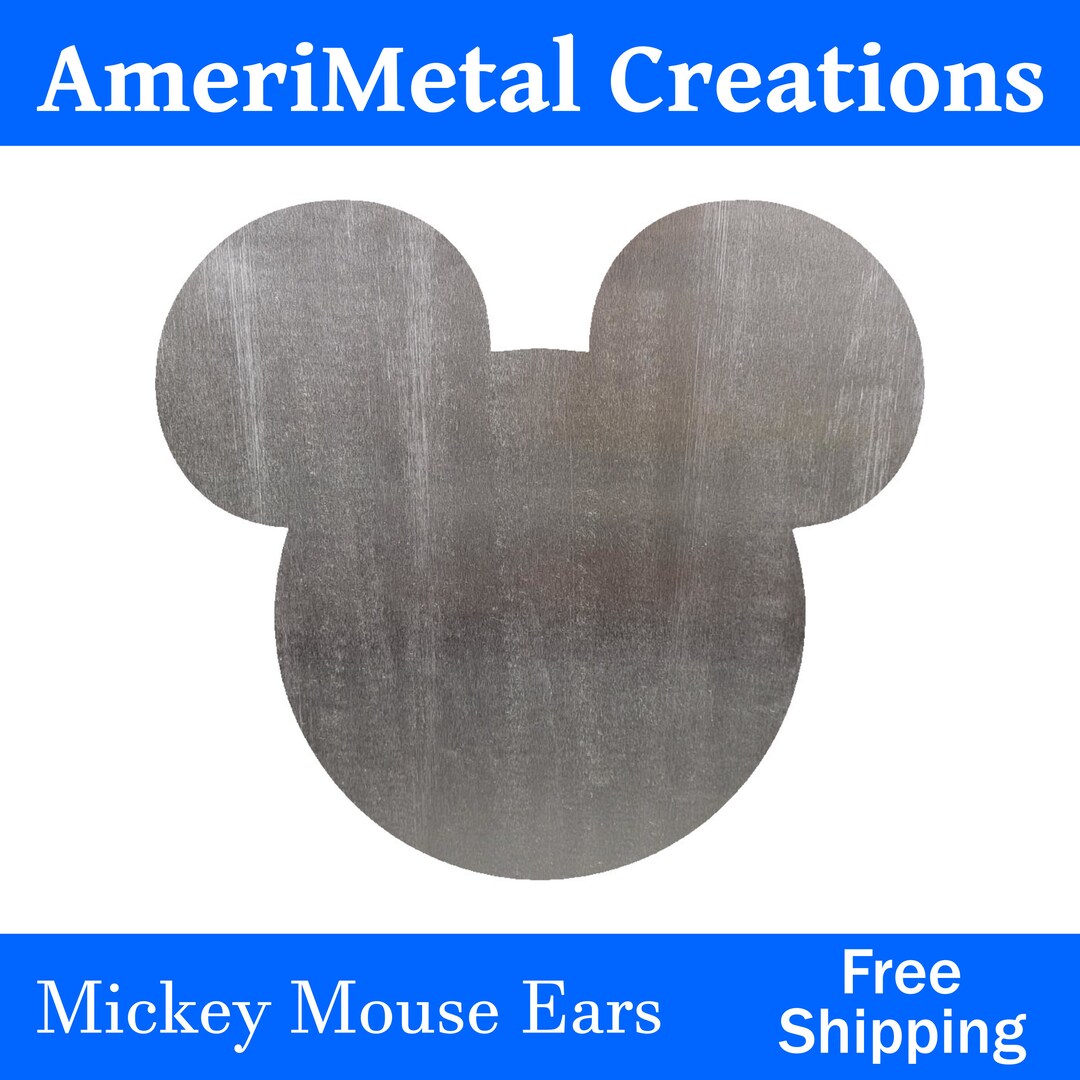 Mickey Mouse Ears Metal Cutout Shape, Wall Art Decoration for Home ...