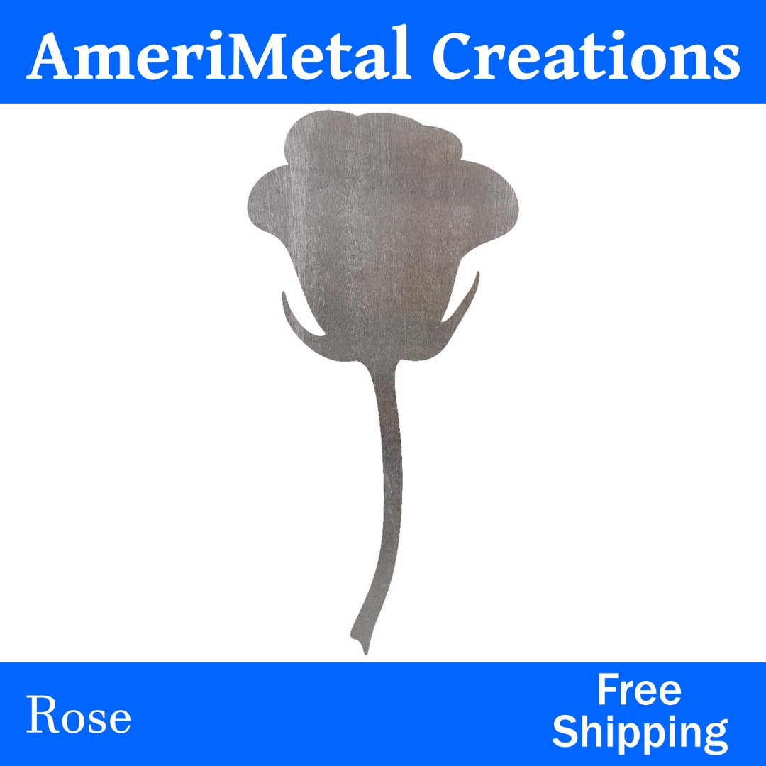 Rose Metal Cutout Shape, Wall Art Decoration for Home, Farmhouse Style ...