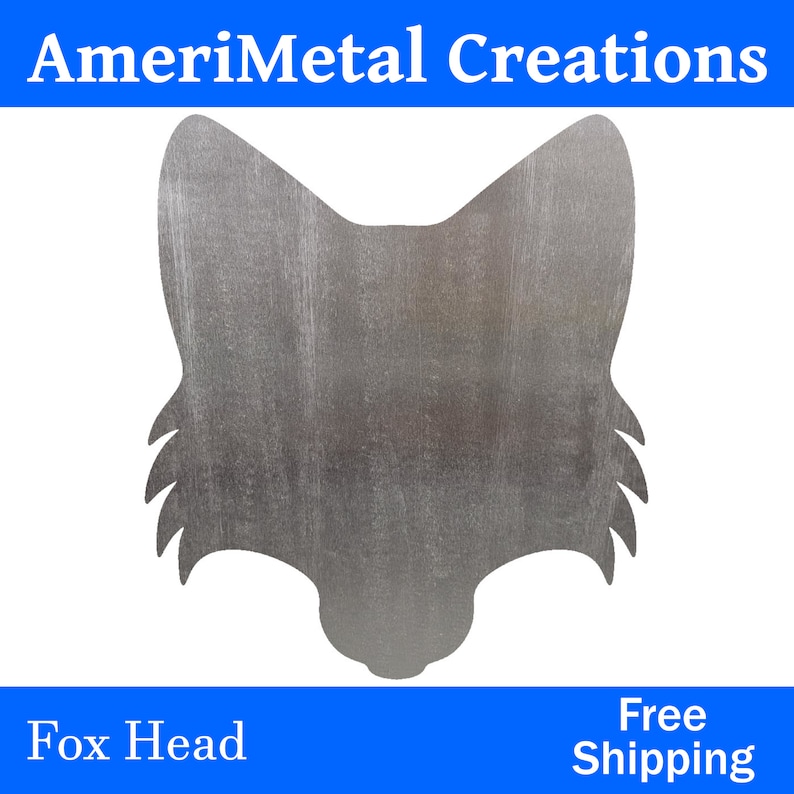 Fox Head Metal Cutout Shape, Wall Art Decoration for Home, Farmhouse ...