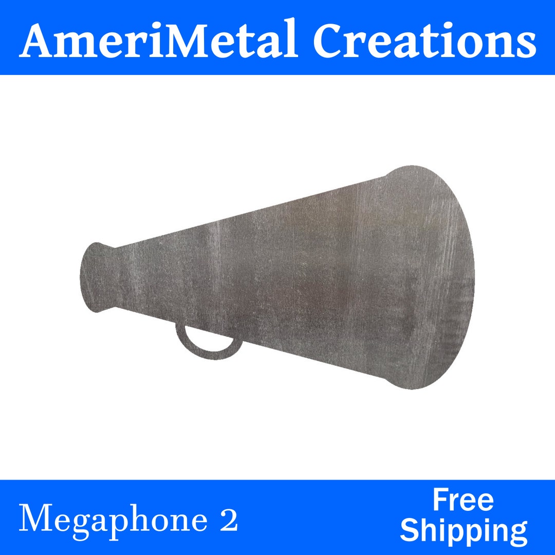 Megaphone 2 Metal Cutout Shape, Wall Art Decoration for Home, Farmhouse ...