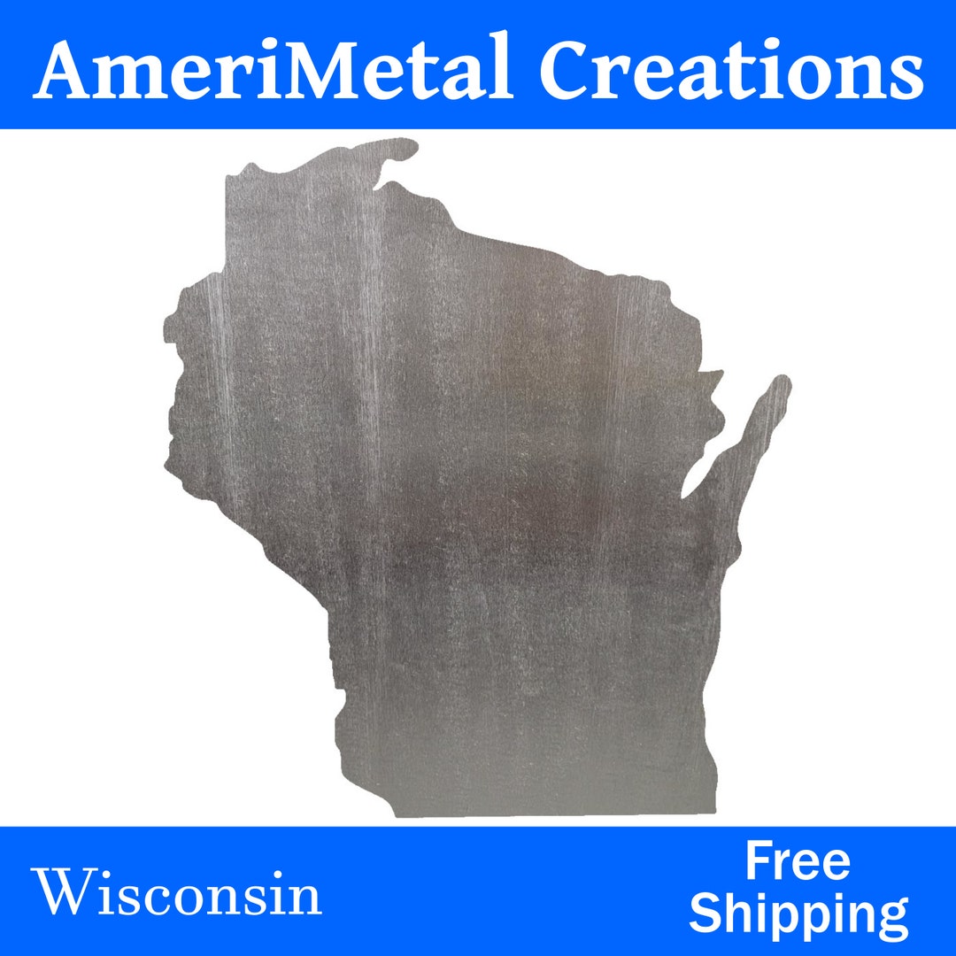 Wisconsin Metal Cutout Shape, Wall Art Decoration for Home, Farmhouse ...