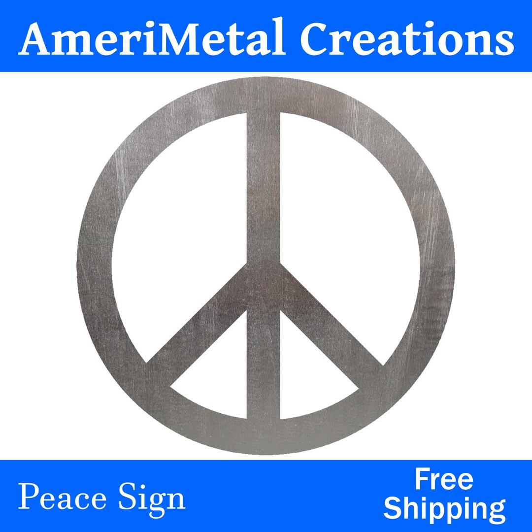 Peace Sign Metal Cutout Shape, Wall Art Decoration for Home, Farmhouse ...