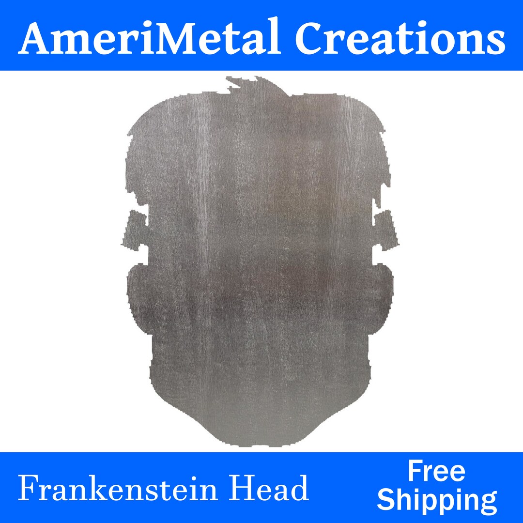 Frankenstein Head Metal Cutout Shape, Wall Art Decoration for Home ...