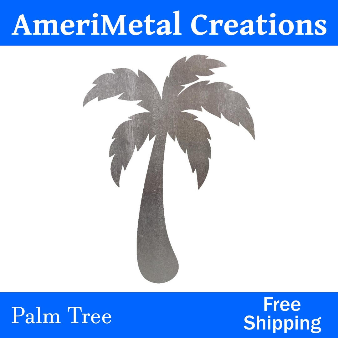 Palm Tree Metal Cutout Shape, Wall Art Decoration for Home, Farmhouse ...